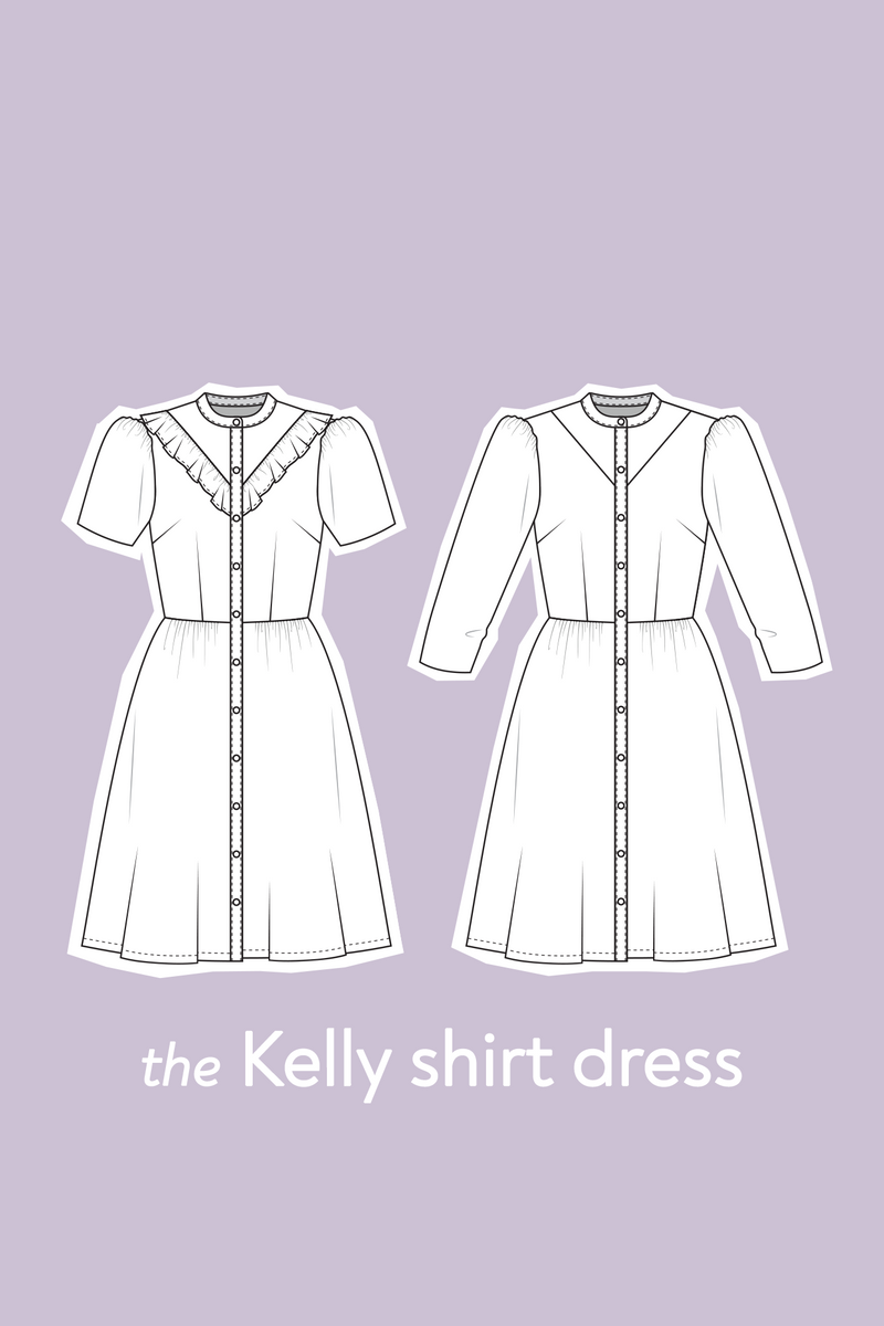 Kelly - Shirt Dress (PDF pattern) - Forget-me-not Patterns