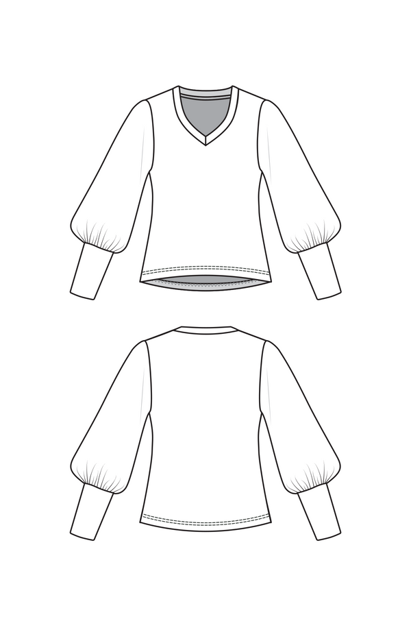 Vera - Knit top (Free PDF pattern) - Forget-me-not Patterns