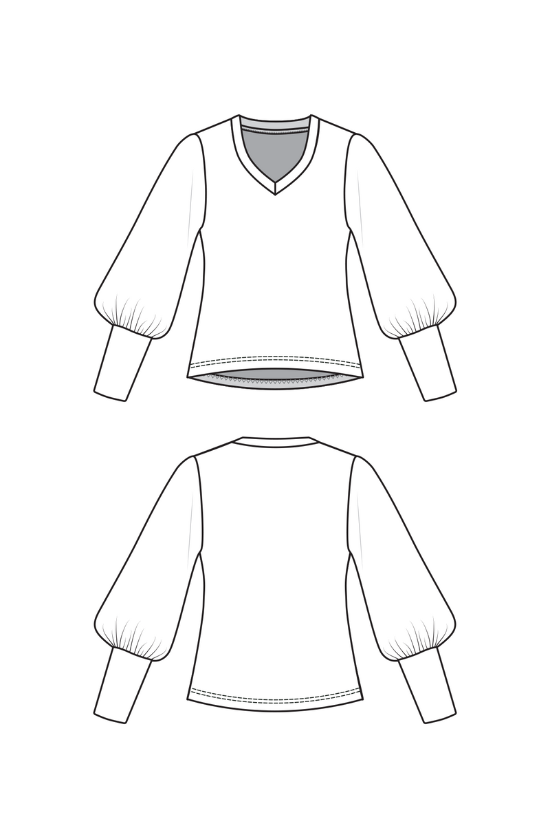 Vera - Knit top (Free PDF pattern) - Forget-me-not Patterns